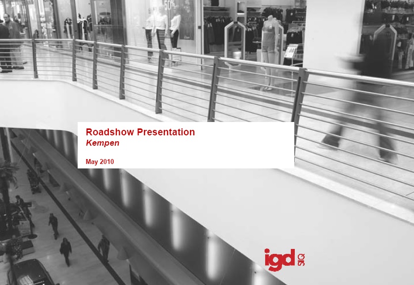 Roadshow presentation May 2010 – IGD SiiQ