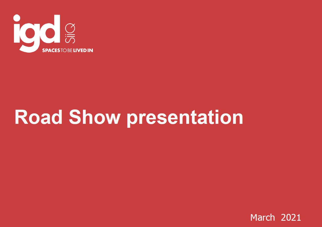 Roadshow presentation March 2021 – IGD SiiQ